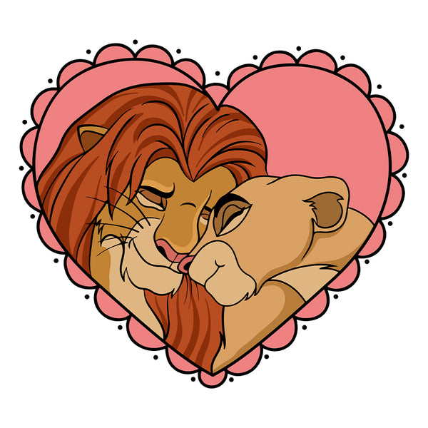 Simba And Nalas Love SVG, Disney Valentine SVG, Disney SVG, The Lion K ...