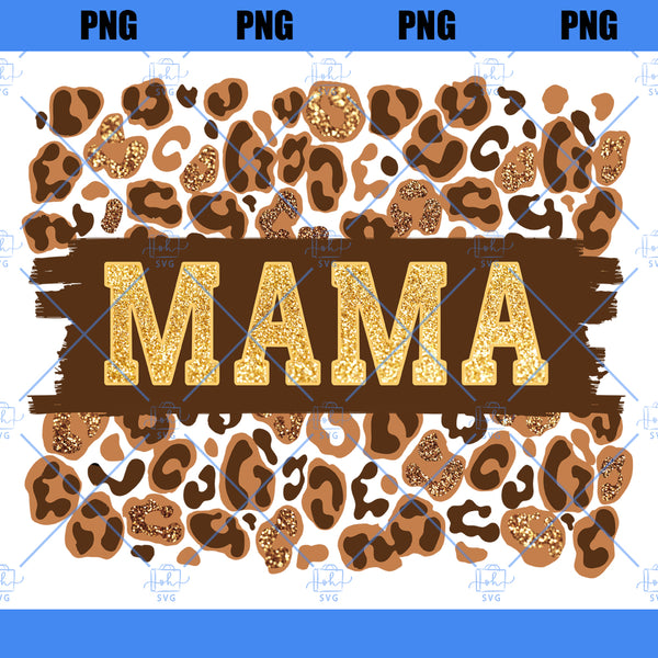 Leopard Print Mama Png, Mom Life Png, Mother's Day Gift, Glitter Leopa ...