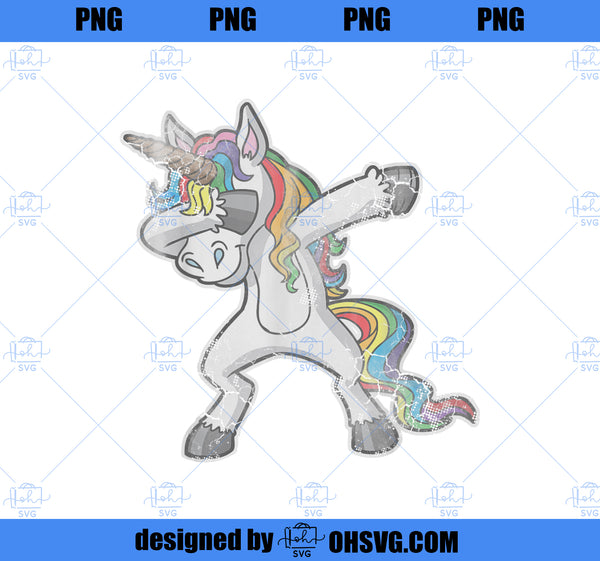 Dabbing Unicorn Retro Fade Dab Kids Girls Women PNG, Magic Unicorn PNG - ohsvg