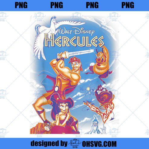 Disney Hercules Main Cast Movie Cover Graphic PNG Download, Movies PNG ...