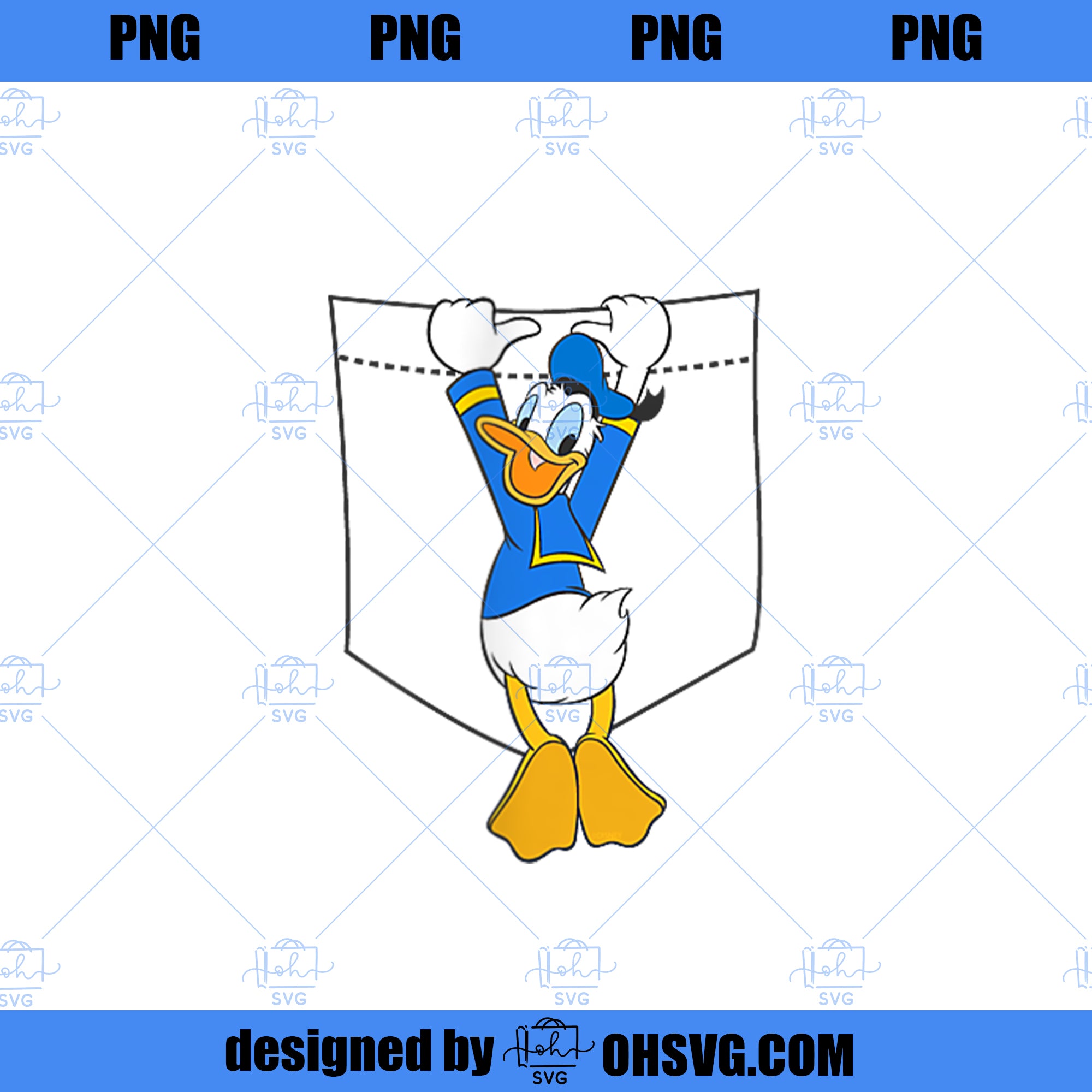 Disney Mickey Friends Donald Duck Small Pocket PNG, Disney PNG, Donald ...