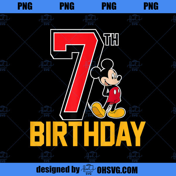 Disney Mickey Mouse 7th Birthday PNG, Disney PNG, Mickey Friends PNG ...