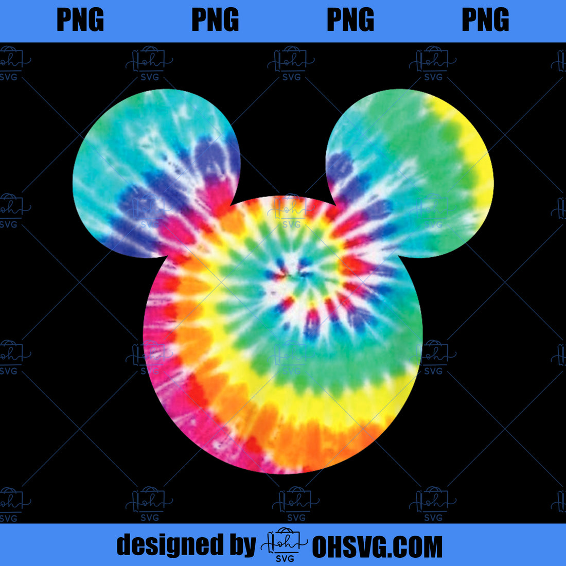 Disney Mickey Mouse Icon Rainbow TieDye PNG, Disney PNG, Mickey Friend ...
