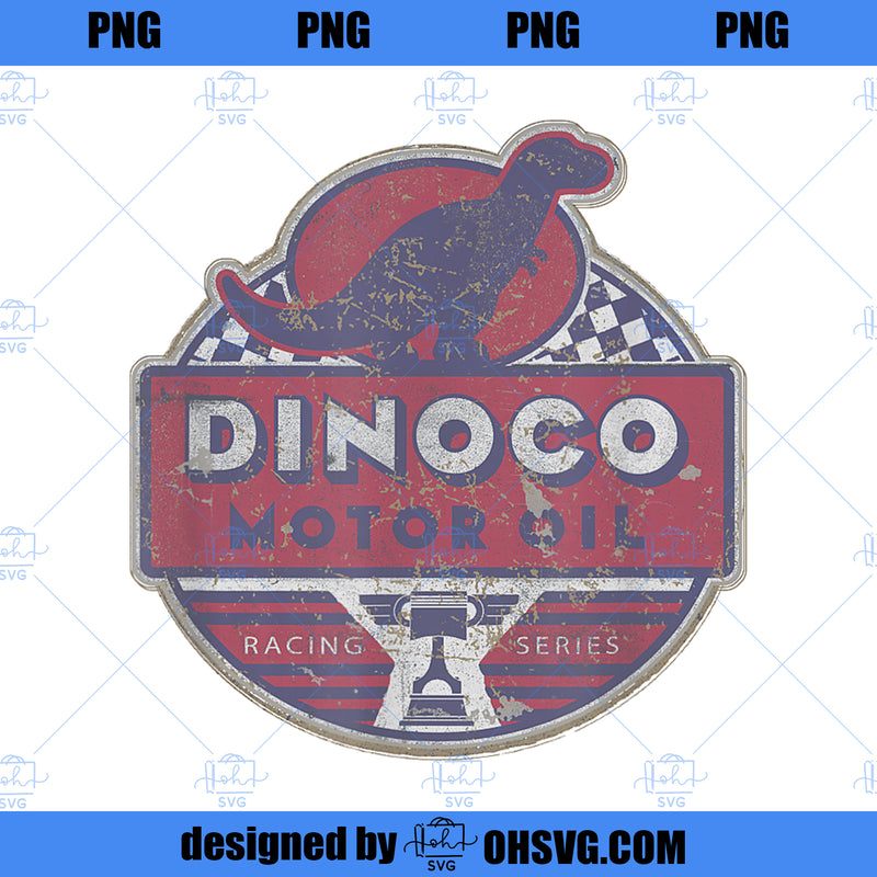 Disney Pixar Cars Dinoco Motor Oil Faded Sign PNG, Disney PNG, Pixar C ...