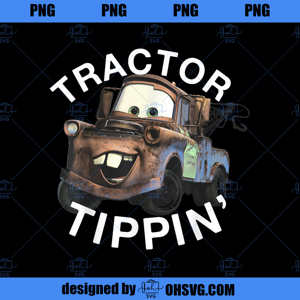 Disney Pixar Cars Mater Tractor Tippin Vintage Rusted Logo PNG, Disney ...