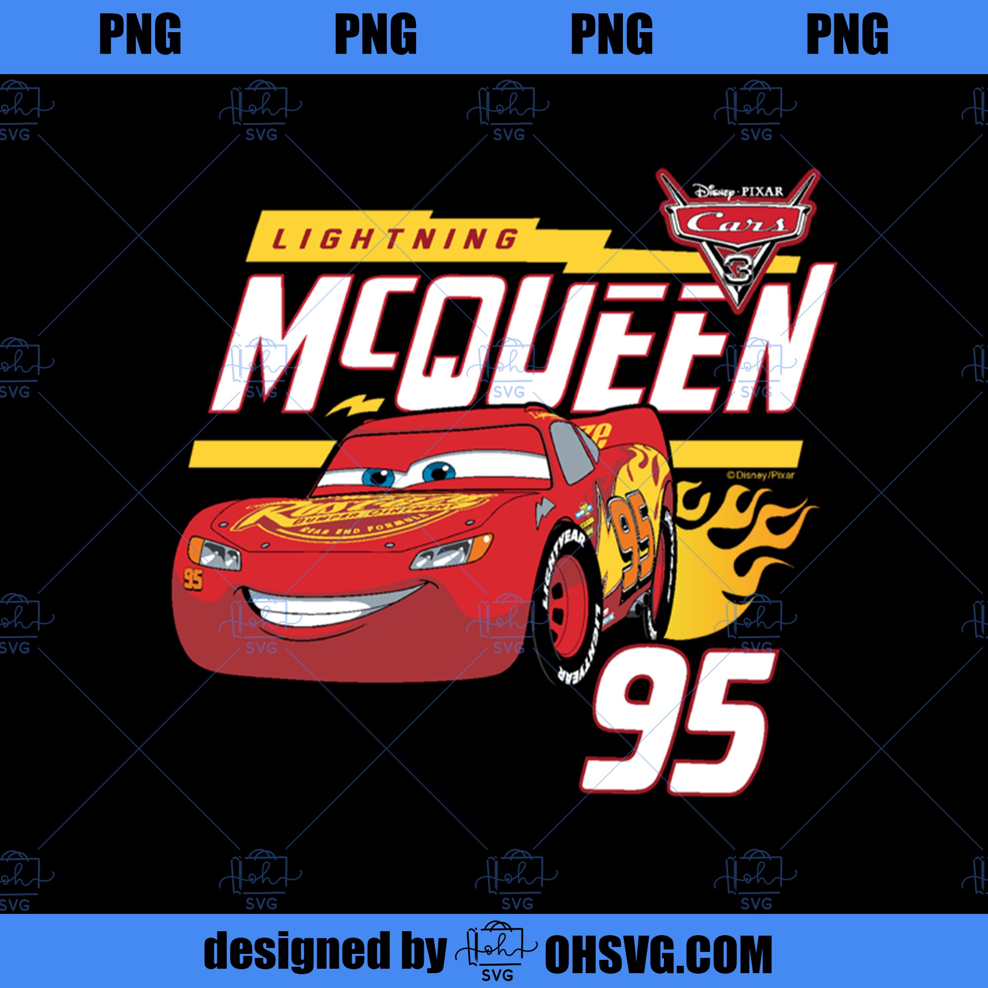Disney Pixar Lightning McQueen 95 PNG, Disney PNG, McQueen 95 PNG – ohsvg