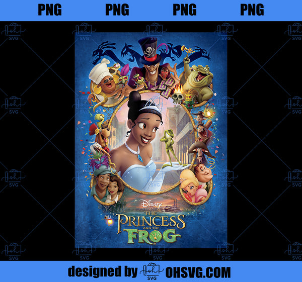 Disney Princess And The Frog Poster PNG, Disney PNG, Princess PNG - ohsvg