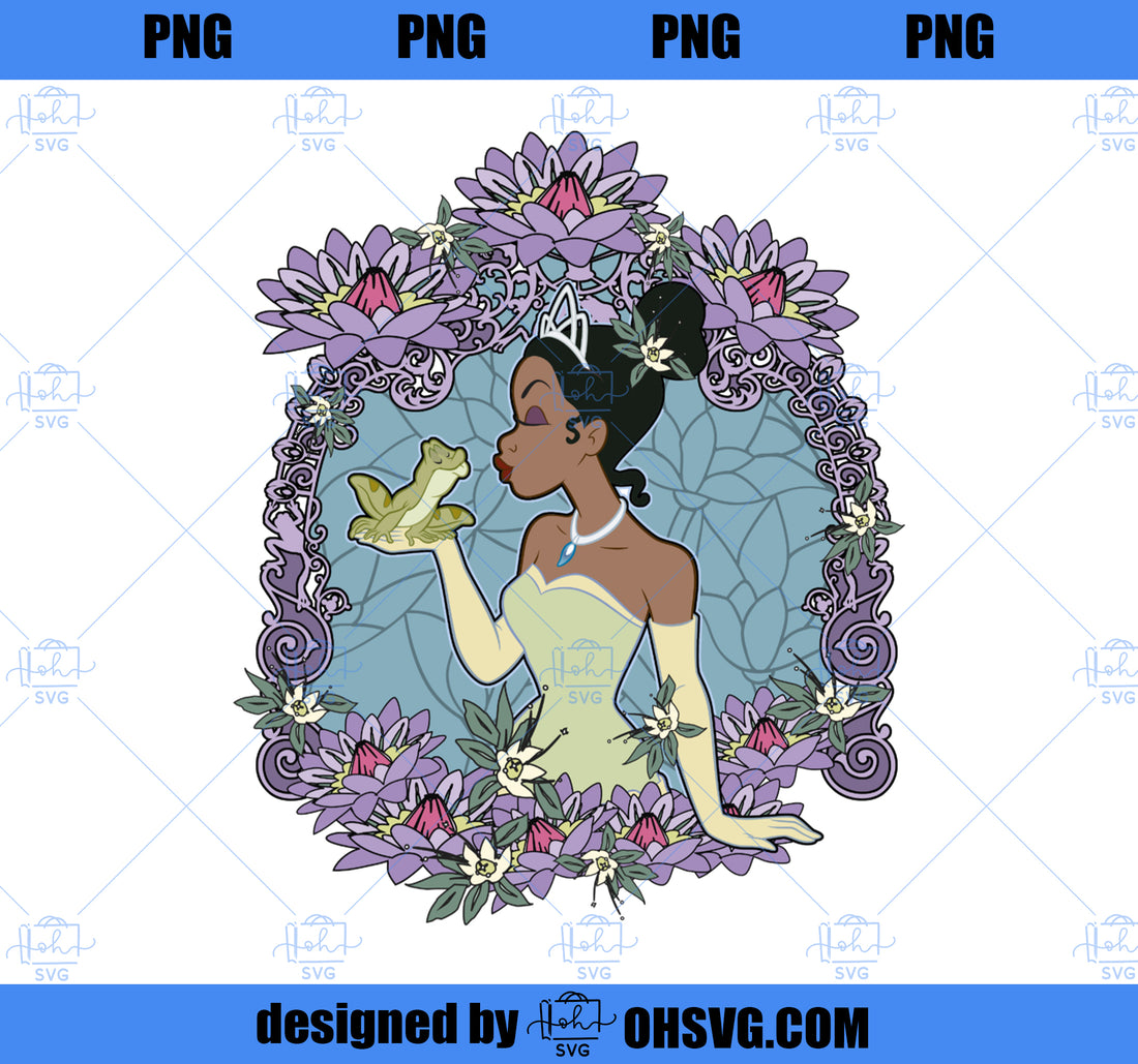 Disney Princess And The Frog Tiana Floral Frame Portrait Sweatshirt PN ...