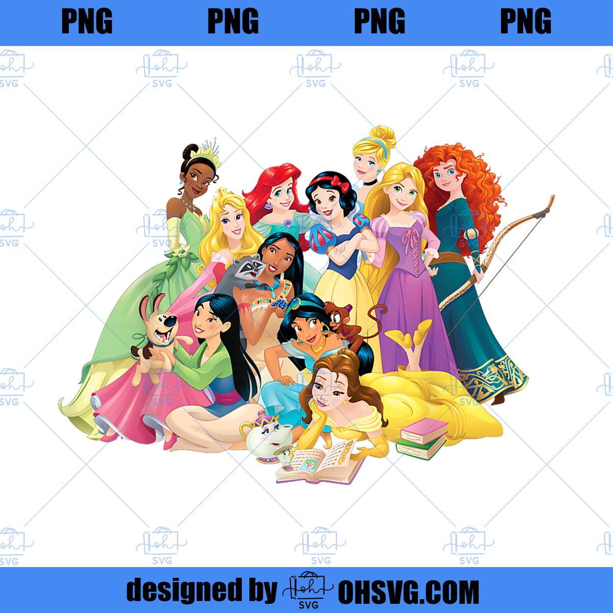 Disney Princess Group Photo PNG, Disney PNG, Disney Princess PNG - ohsvg