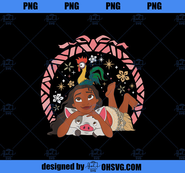 Disney Princess Moana Hei Hei and Pua Holiday PNG, Disney PNG, Princes ...
