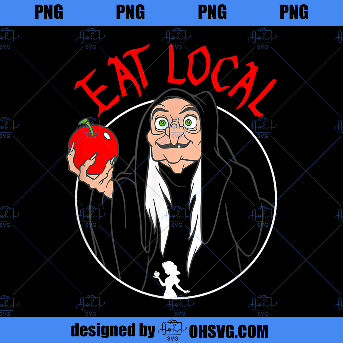 Disney Snow White Evil Queen Apple Eat Local PNG, Disney PNG, Snow Whi ...