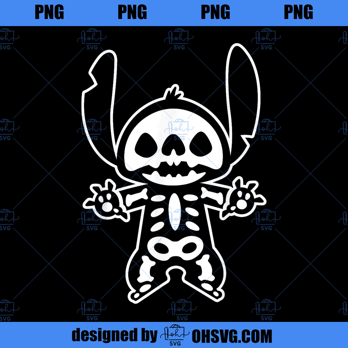 Disney Stitch Halloween Skeleton PNG, Disney PNG, Disney Stitch PNG – ohsvg