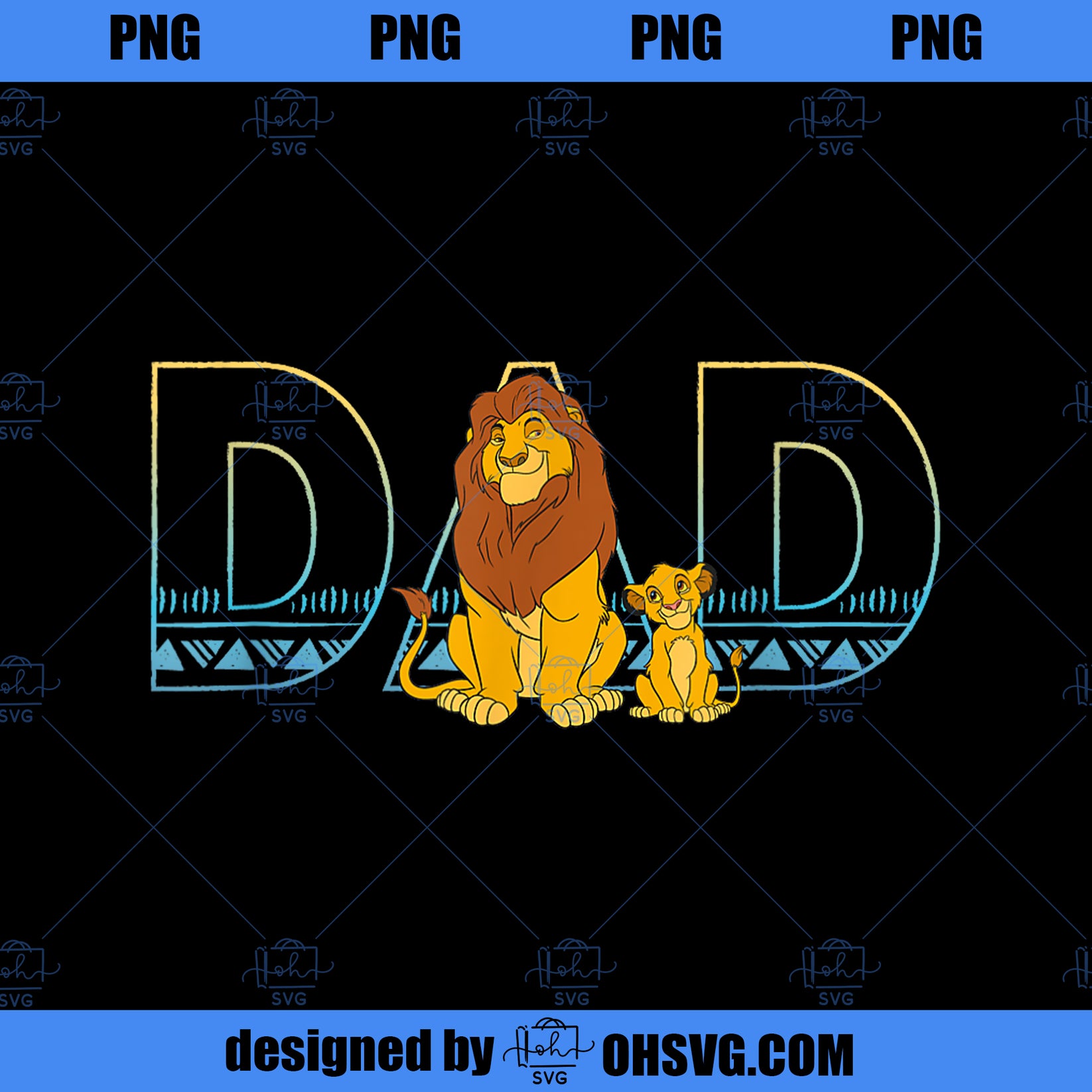 Disney The Lion King Simba and Mufasa Dad PNG, Disney PNG, The Lion Ki ...