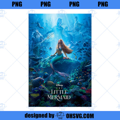 Disney The Little Mermaid Ariel LiveAction Movie Poster PNG Download ...