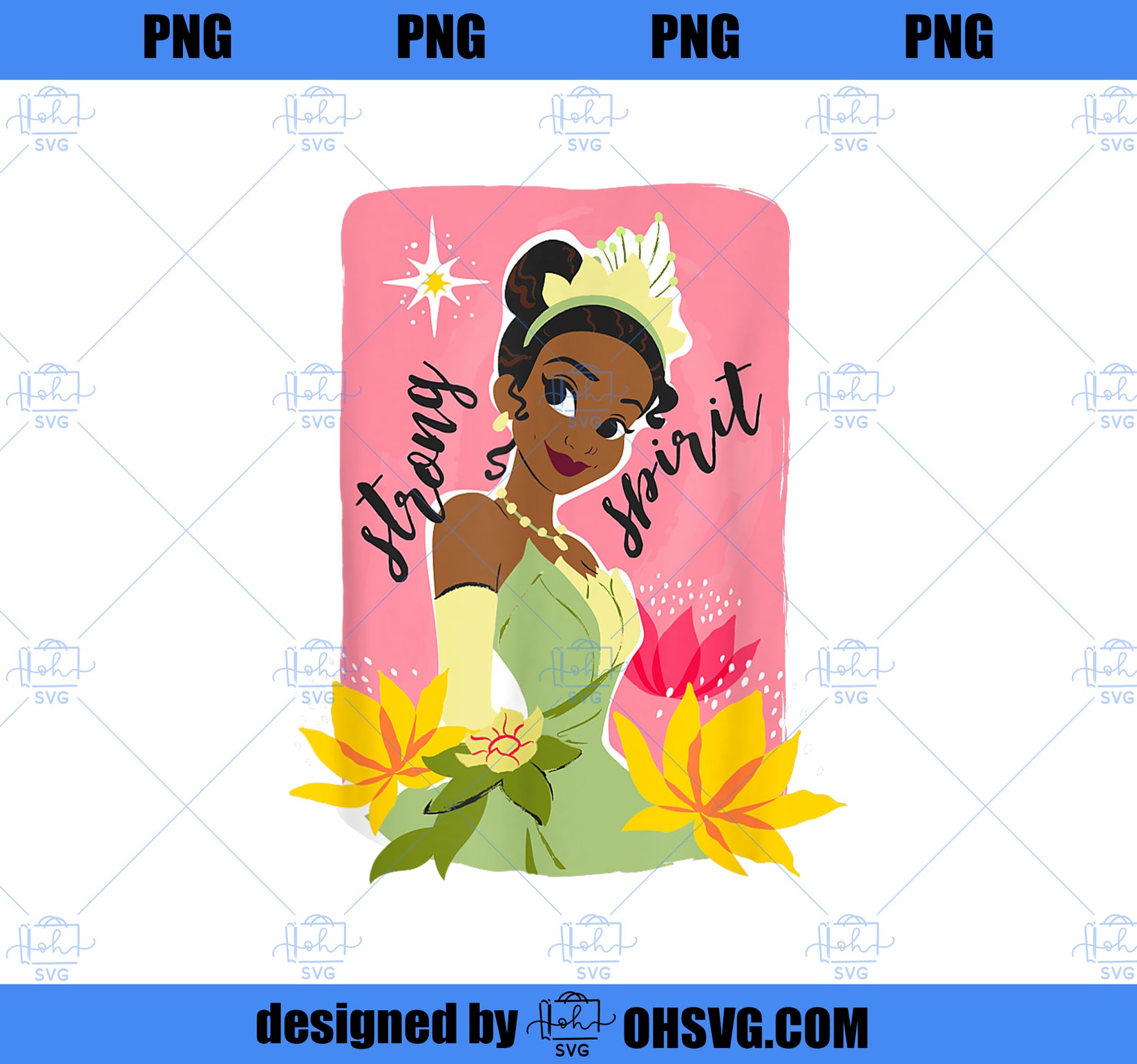 Disney The Princess & The Frog Tiana Portrait Free Spirit PNG, Disney ...