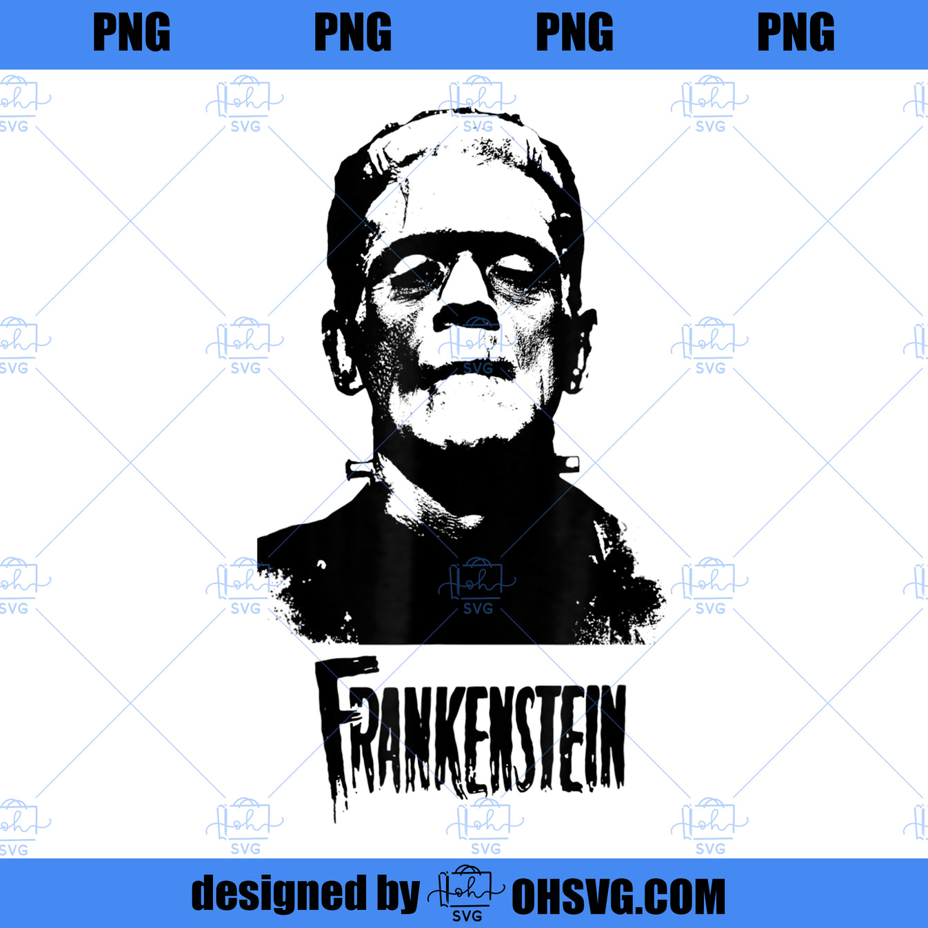 Frankenstein Monster Classic Horror Flick Black PNG Download, Movies P ...