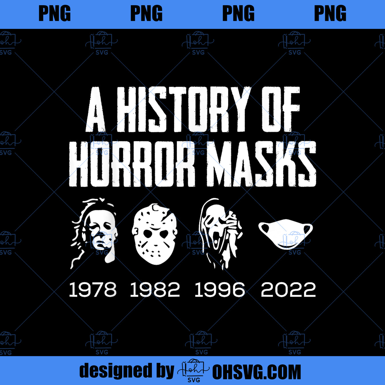 History Of Horror Masks Lazy Halloween Costume Face Mask PNG Download ...