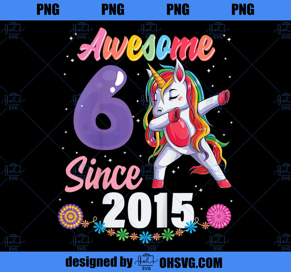 Kids 6 year old girl birthday party 6th awesome dabbing unicorn PNG, M ...