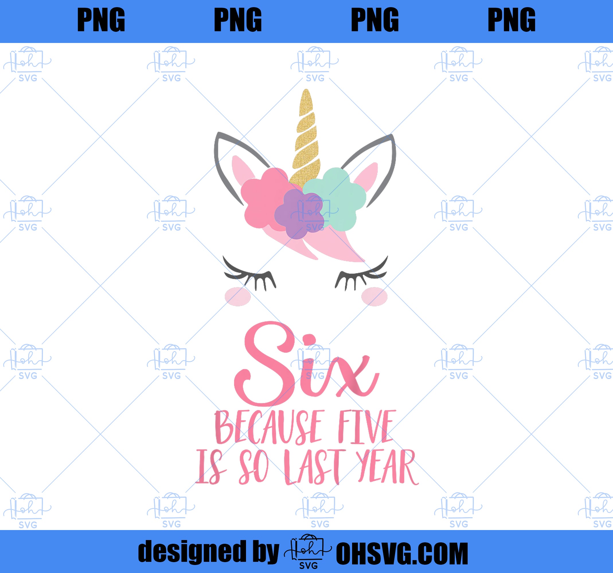 Kids Unicorn 6th Birthday Shirt, Birthday Girl Shirt 6 PNG, Magic Unic – ohsvg