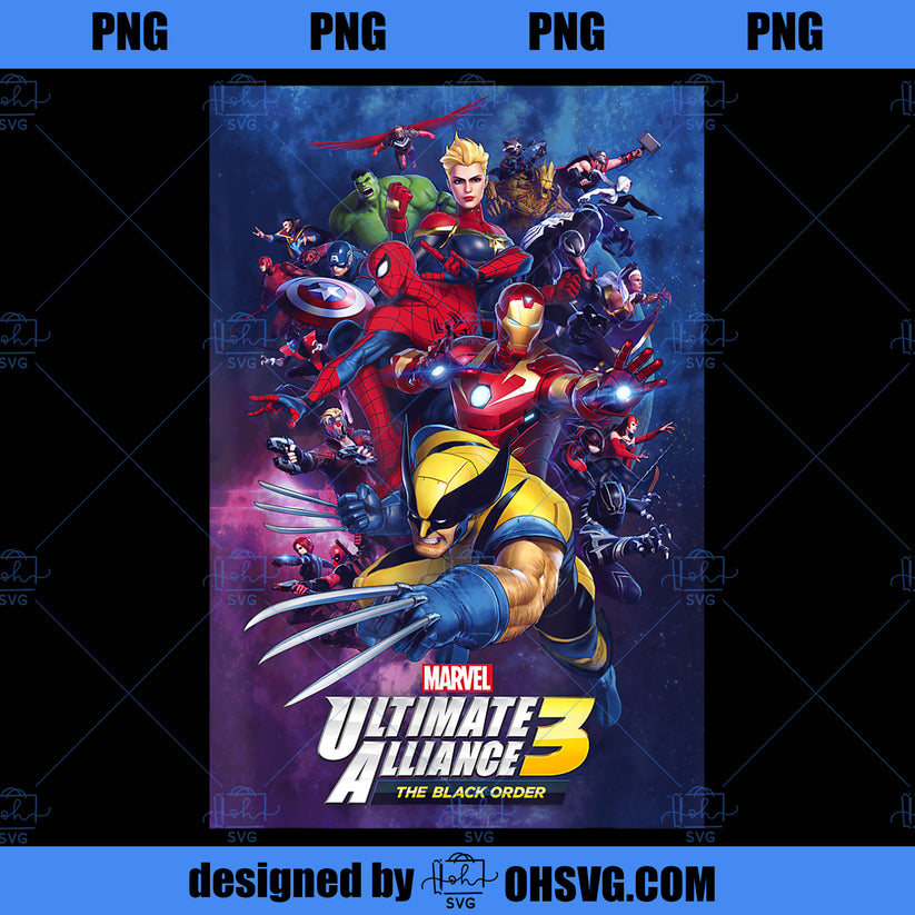 MARVEL ULTIMATE ALLIANCE 3 THE BLACK ORDER Poster PNG, Marvel PNG, MAR ...