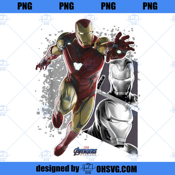 Marvel Avengers Endgame Iron Man Panel Pose Graphic PNG, Marvel PNG, M ...