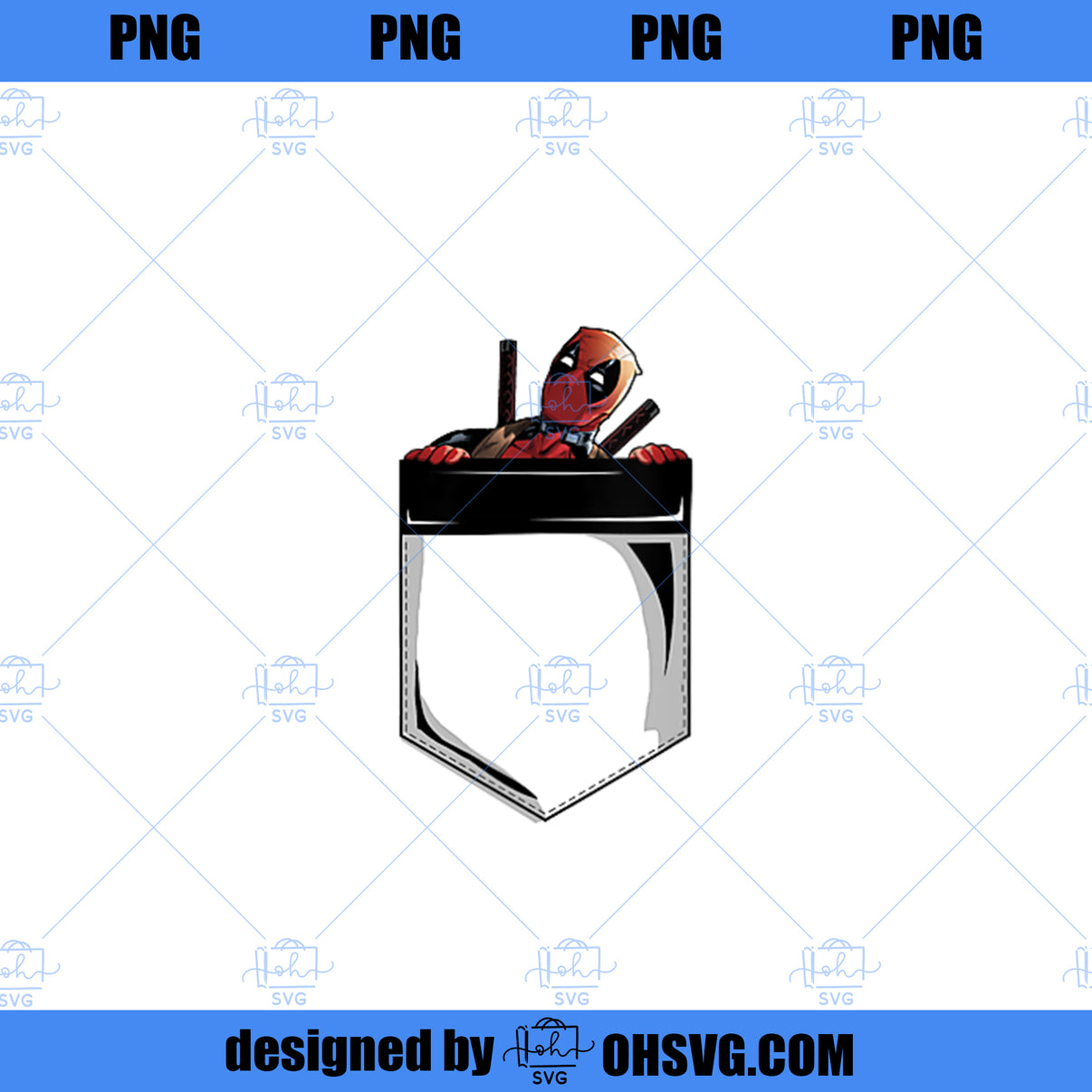 Marvel Deadpool Hiding In A Pocket Left Chest PNG, Marvel PNG, Marvel ...