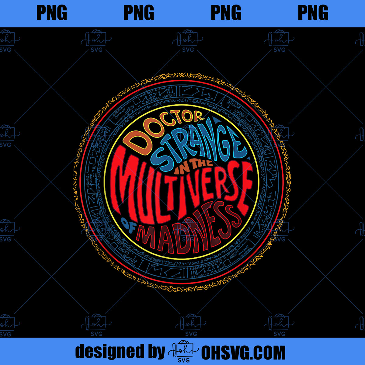 Marvel Doctor Strange Multiverse of Madness Colorful Runes PNG, Marvel ...