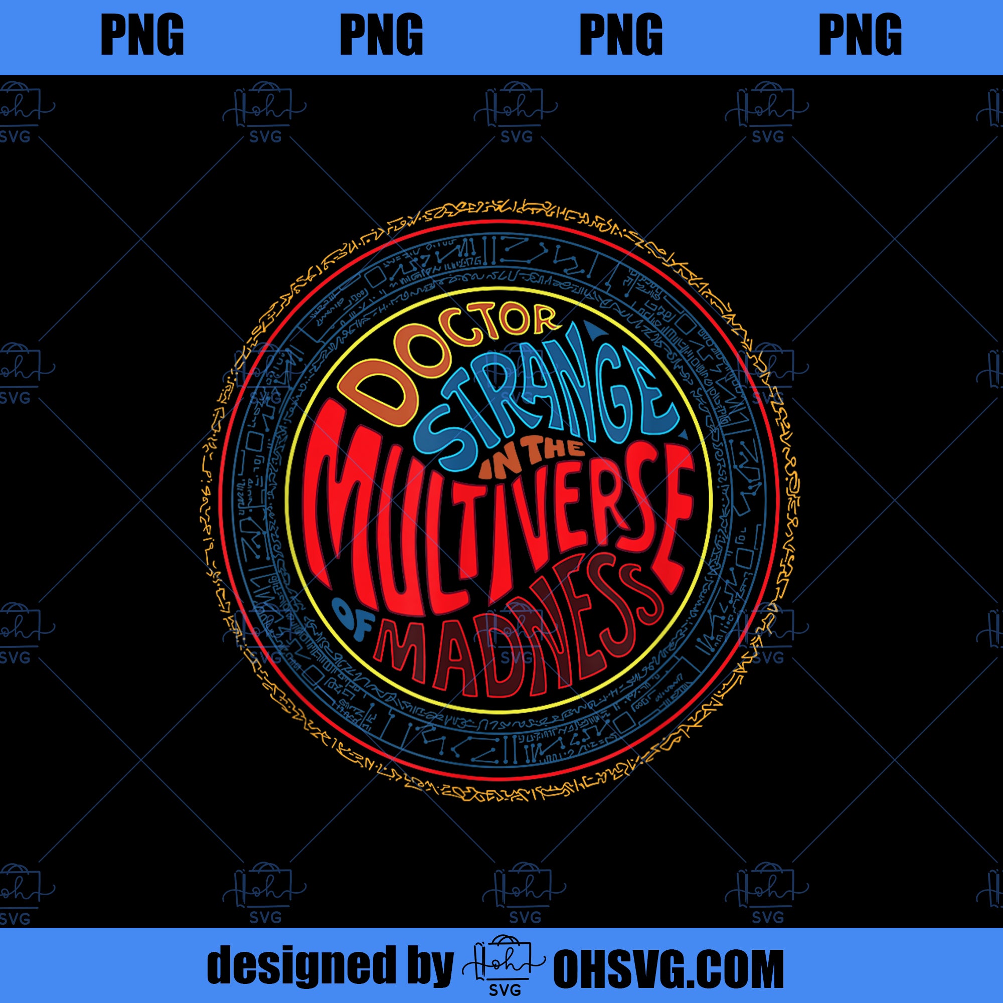 Marvel Doctor Strange Multiverse of Madness Colorful Runes PNG, Marvel ...