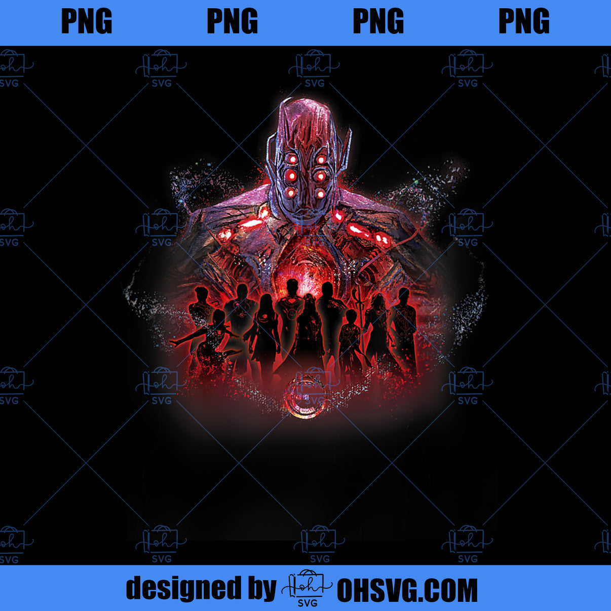 Marvel Eternals Arishem The Judge Group Shot Poster PNG, Marvel PNG, T ...