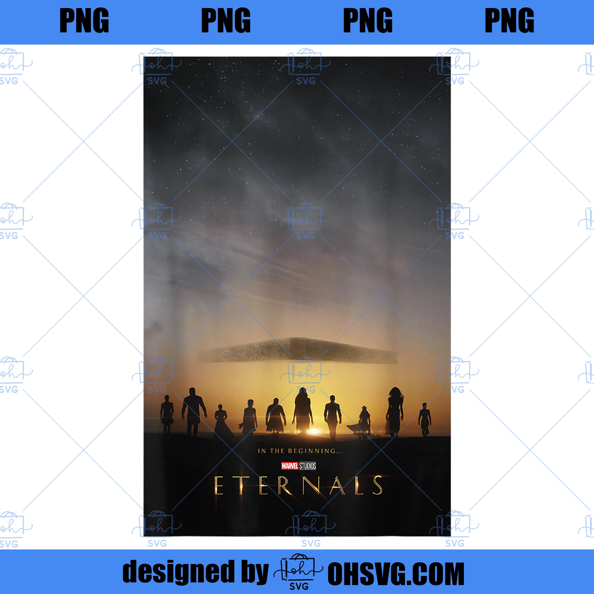 Marvel Eternals Group Sunset Poster PNG, Marvel PNG, Marvel Eternals P ...