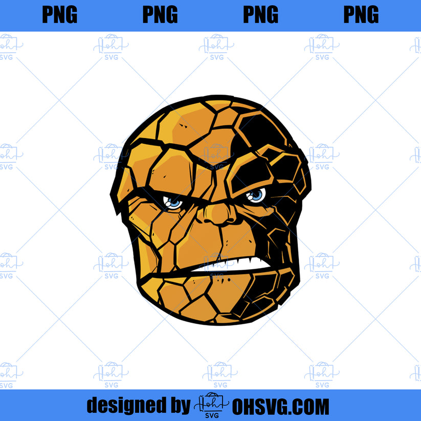 Marvel Fantastic Four The Thing Big Face PNG, Marvel PNG, Marvel Fanta ...
