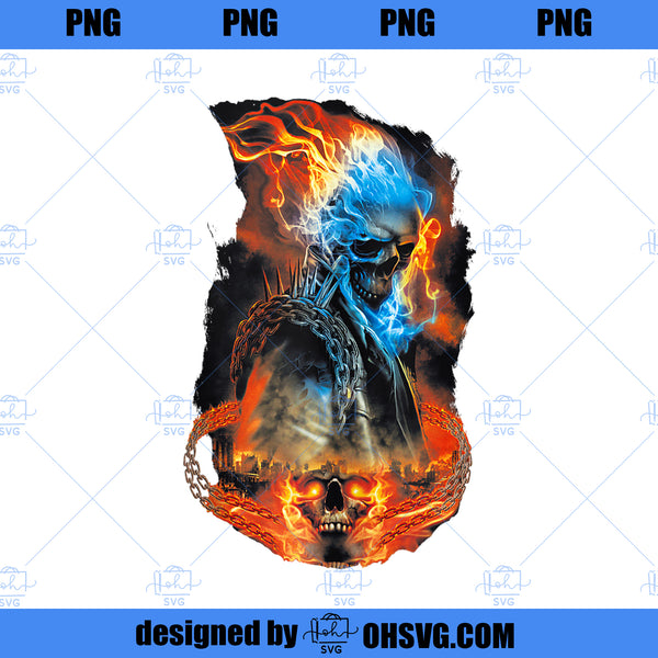 Marvel Ghost Rider City In Hellfire Portrait PNG, Marvel PNG, Marvel G ...
