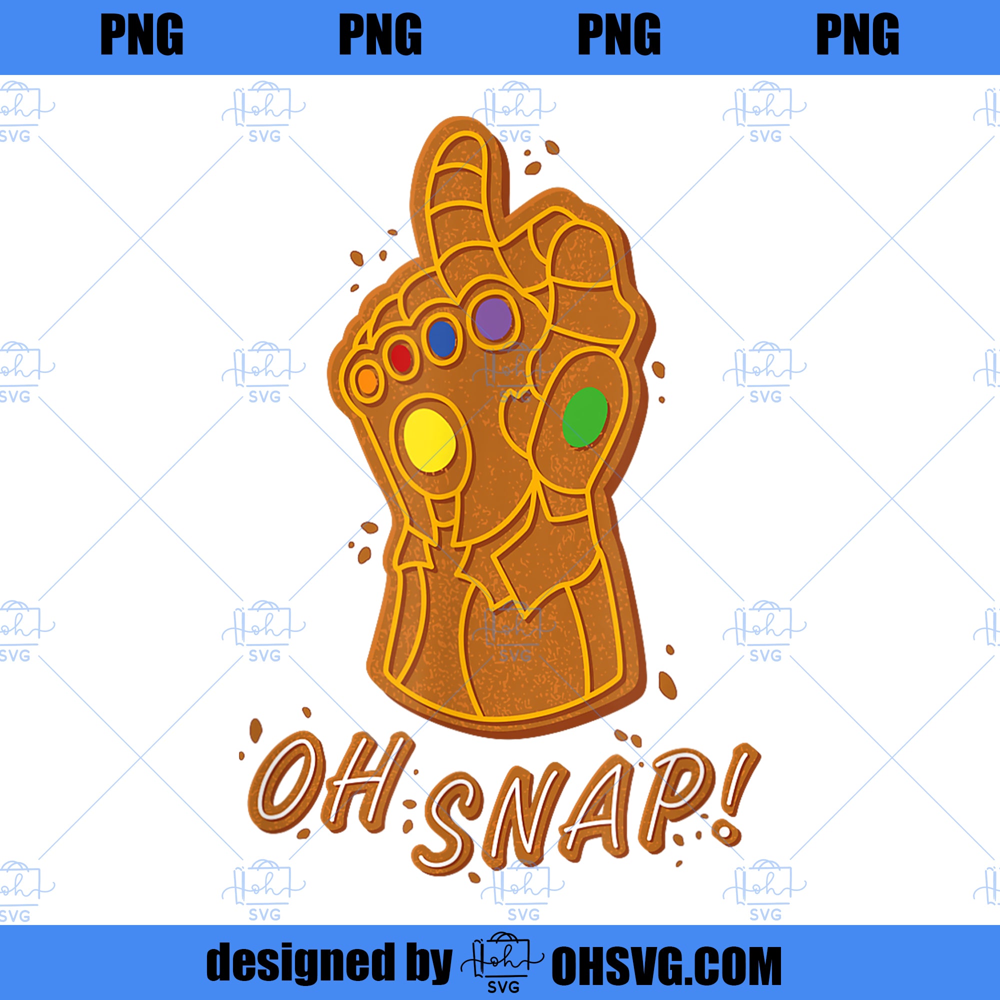 Marvel Gingerbread Gauntlet Oh Snap Holiday PNG, Marvel PNG, Marvel Gi ...
