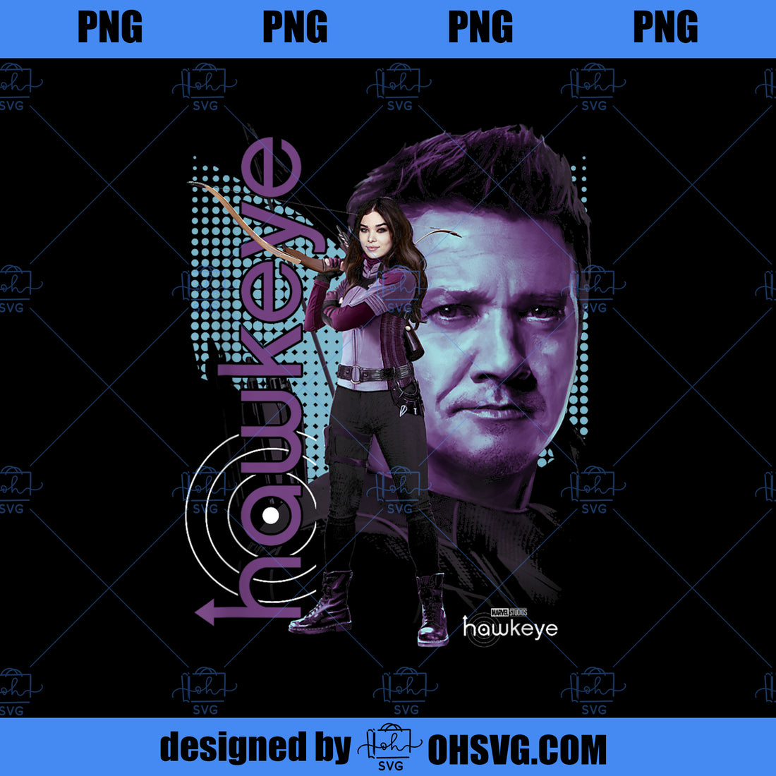Marvel Hawkeye Disney Plus Group Shot Team Hawkeye Poster PNG, Marvel ...