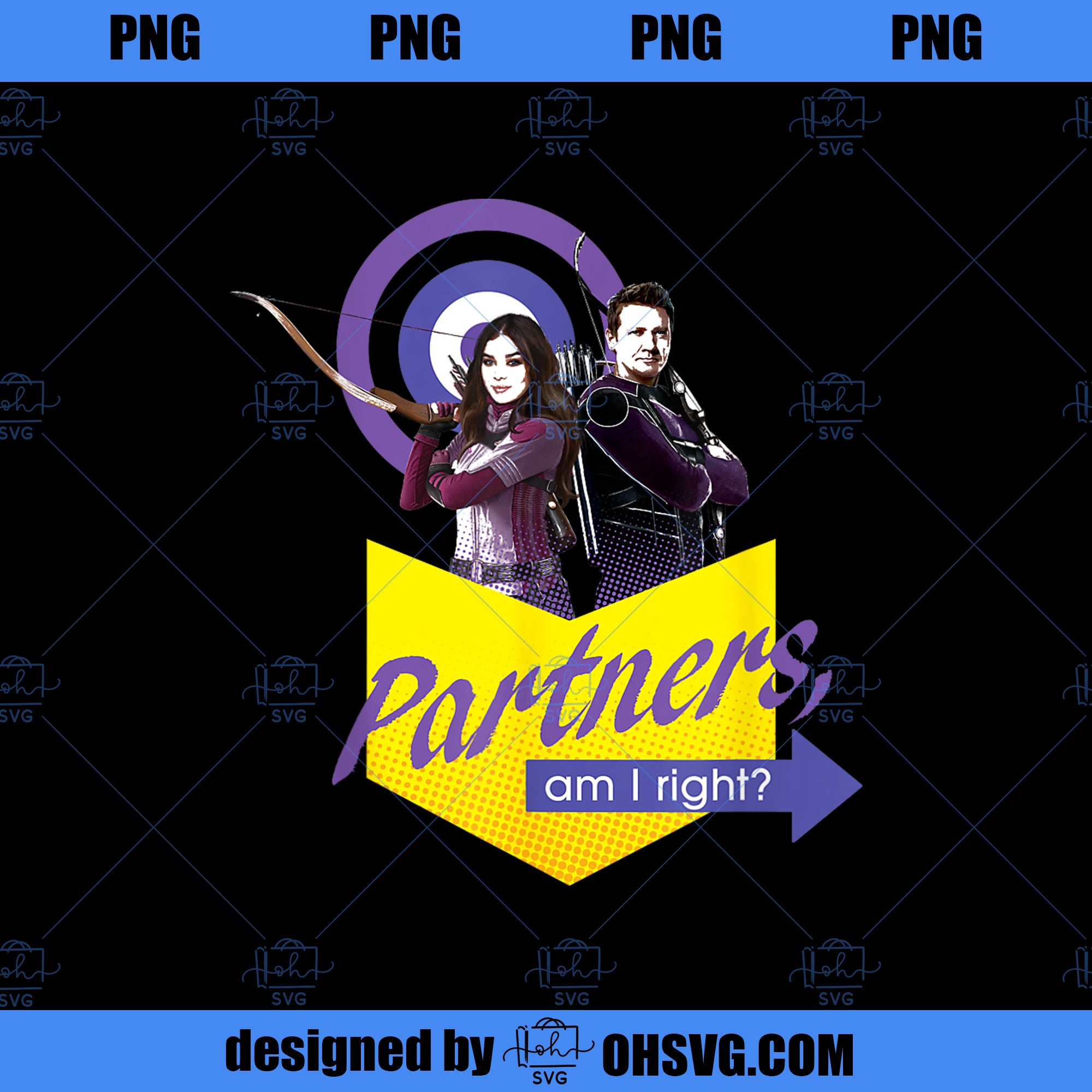 Marvel Hawkeye Kate Bishop Clint Barton Partners Am I Right PNG, Marve ...