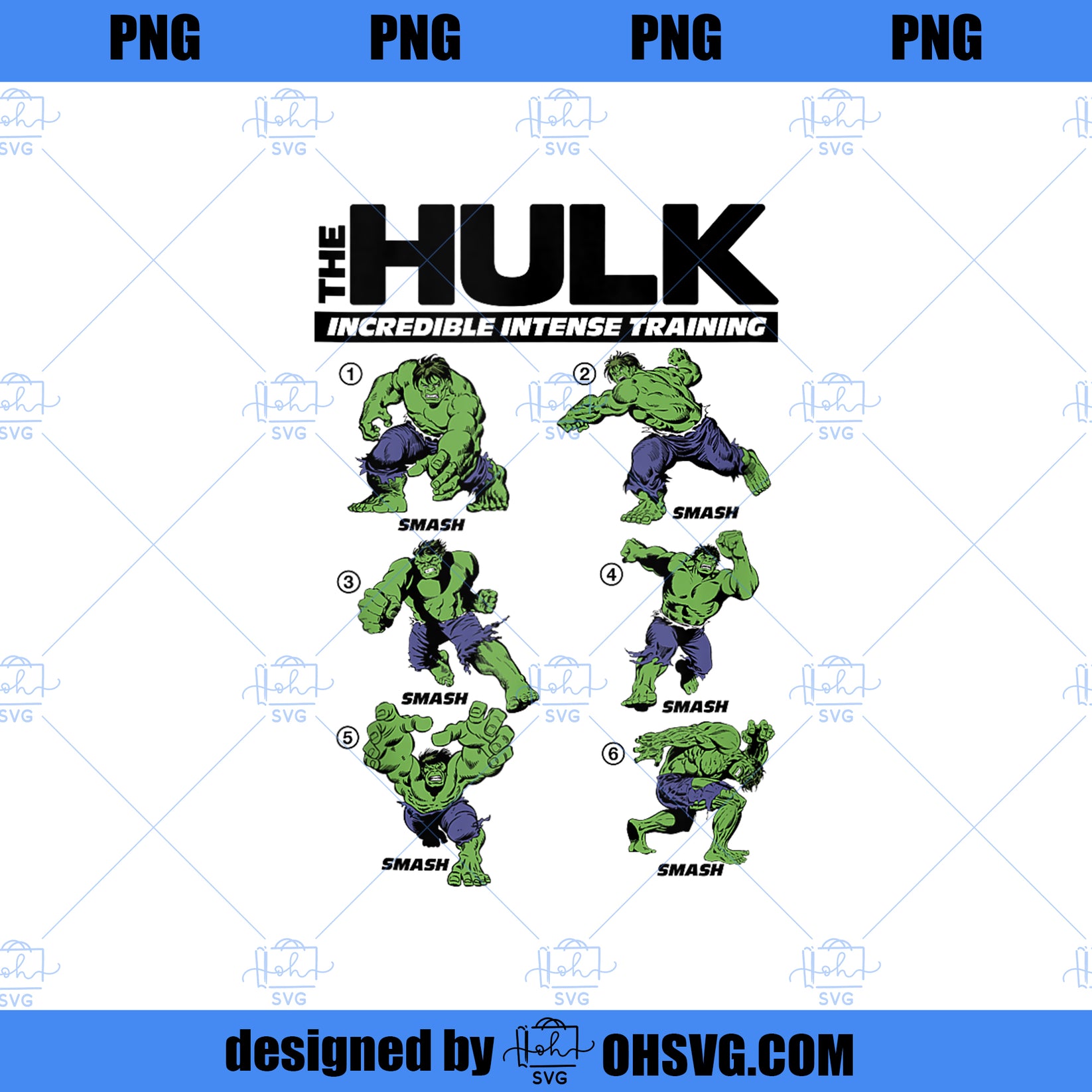 Marvel Hulk Incredible Intense Training Steps Portrait PNG, Marvel PNG ...