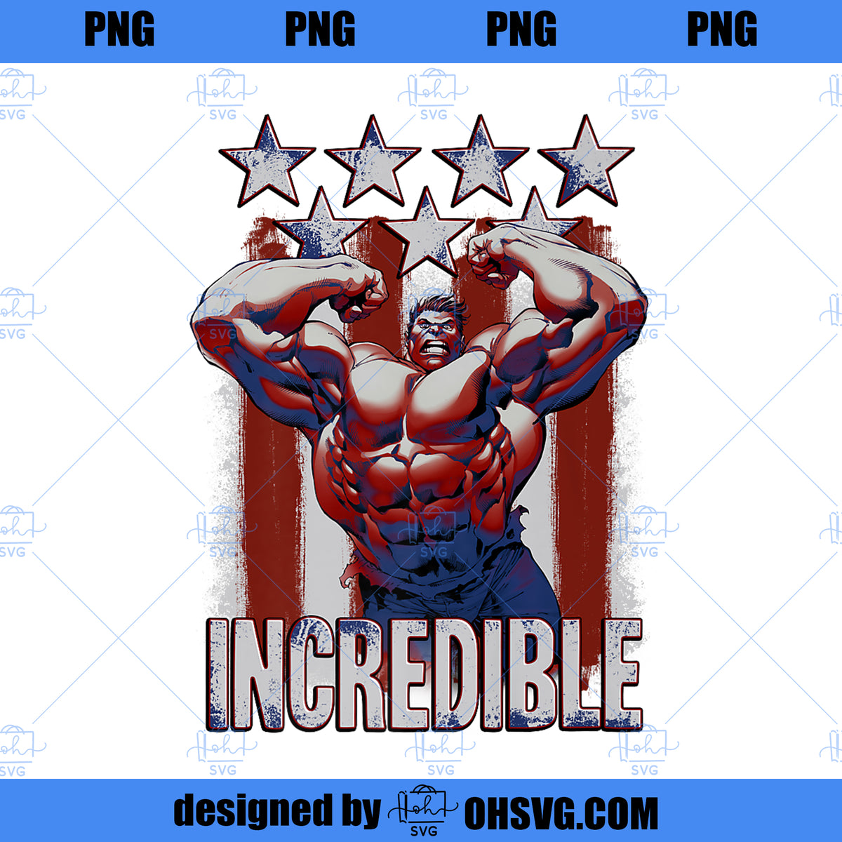Marvel Hulk Incredible Stars and Stripes Premium Premium PNG, Marvel P ...