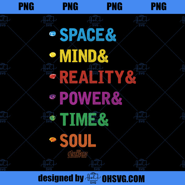 Marvel Infinity War Stones Rainbow Text Premium Premium PNG, Marvel PN ...