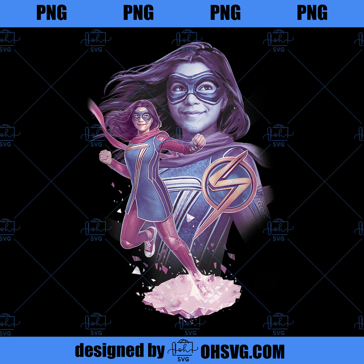 Marvel Ms Marvel Action Hero Poster PNG, Marvel PNG, Ms Marvel PNG – ohsvg