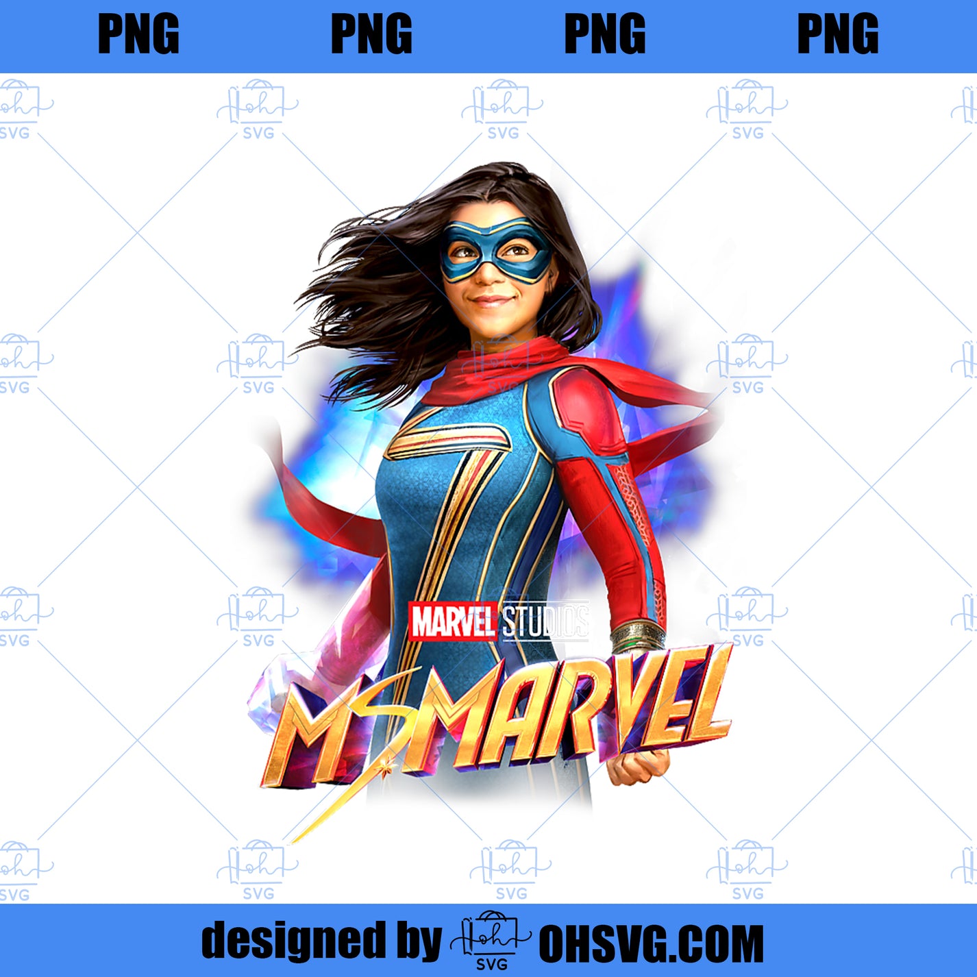 Marvel Ms Marvel Bright Hero Poster Premium PNG, Marvel PNG, Ms Marvel ...