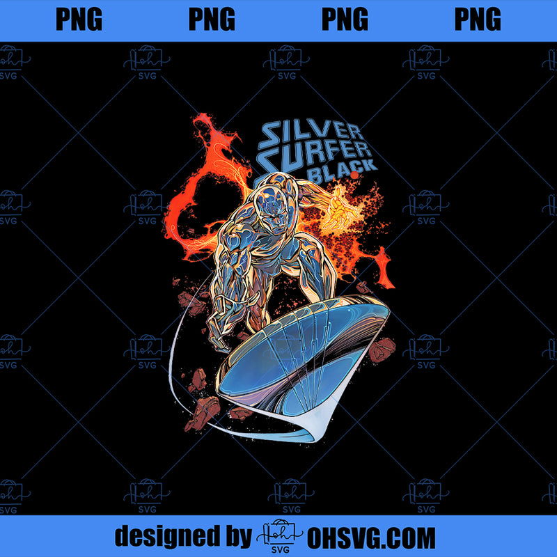 Marvel Silver Surfer Black #1 Comic Cover Premium PNG, Marvel PNG, Sil ...