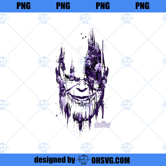 Marvel Thanos Purple Hue Character Head Shot Fill PNG, Marvel PNG, Mar ...