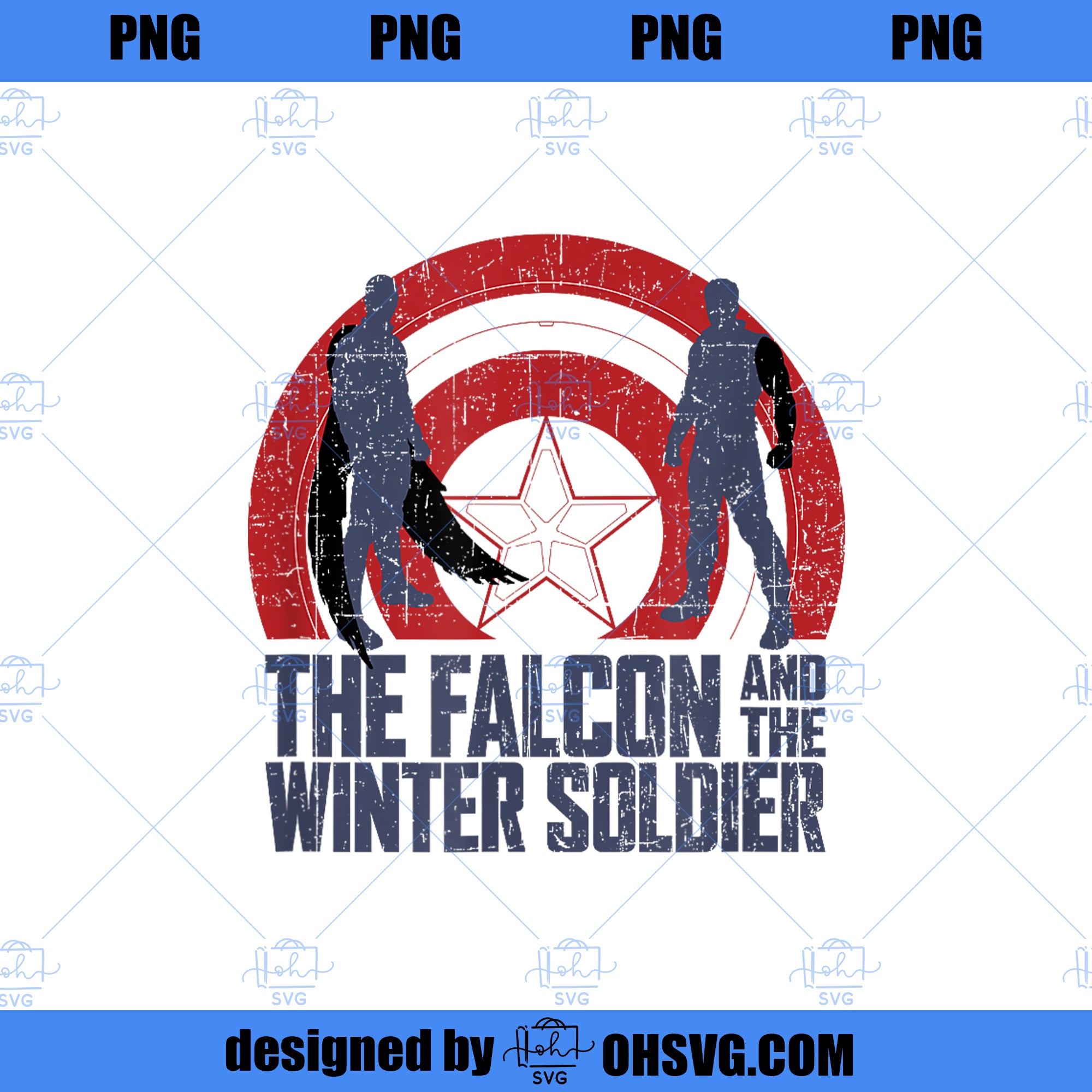 Marvel The Falcon And The Winter Soldier Silhouettes Logo PNG, Marvel ...