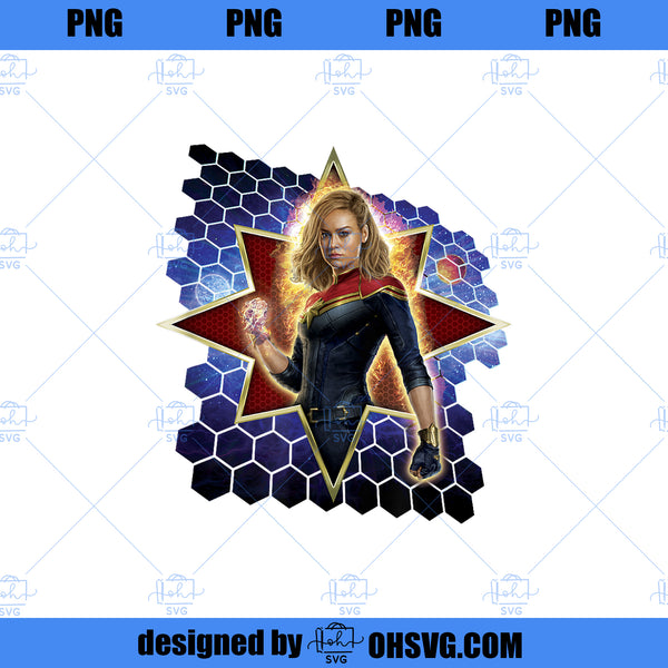 Marvel The Marvels Captain Marvel Cosmic Hero Movie Poster PNG, Marvel ...