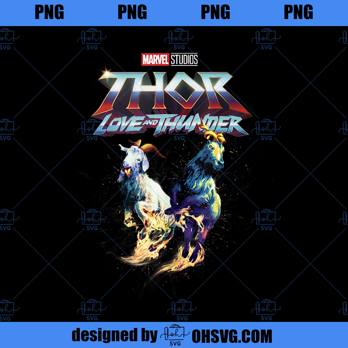 Marvel Thor Love and Thunder Fiery Goats Poster PNG, Marvel PNG, Marve ...
