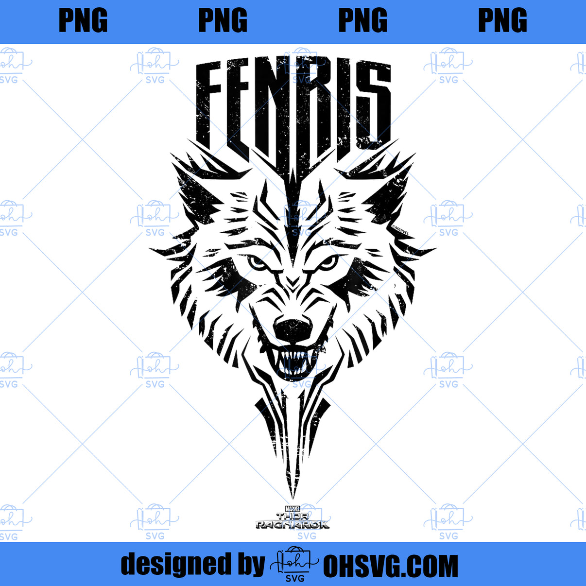Marvel Thor Ragnarok Fenris The Wolf Stamped PNG, Marvel PNG, Marvel T ...