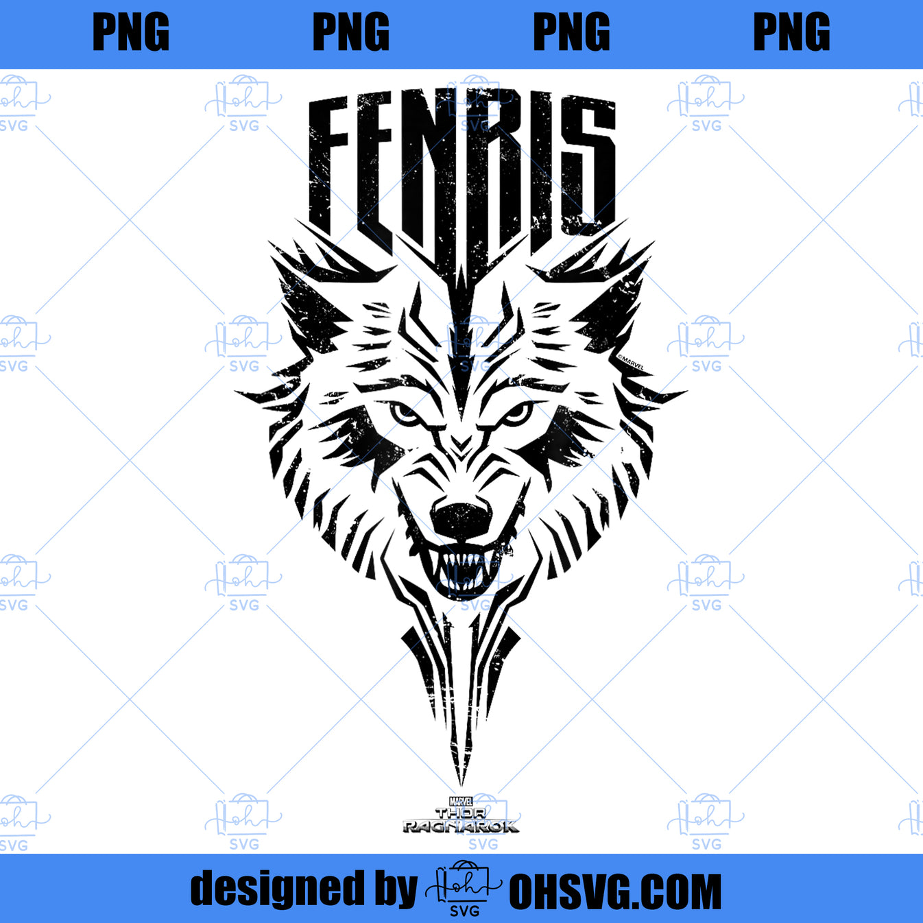 Marvel Thor Ragnarok Fenris The Wolf Stamped PNG, Marvel PNG, Marvel T ...