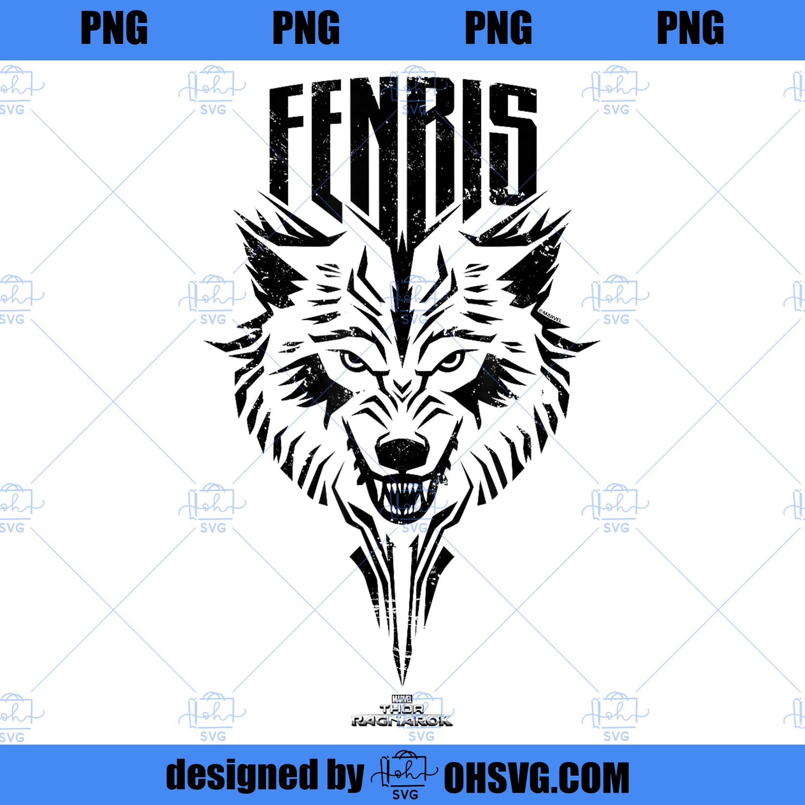 Marvel Thor Ragnarok Fenris The Wolf Stamped PNG, Marvel PNG, Marvel T ...