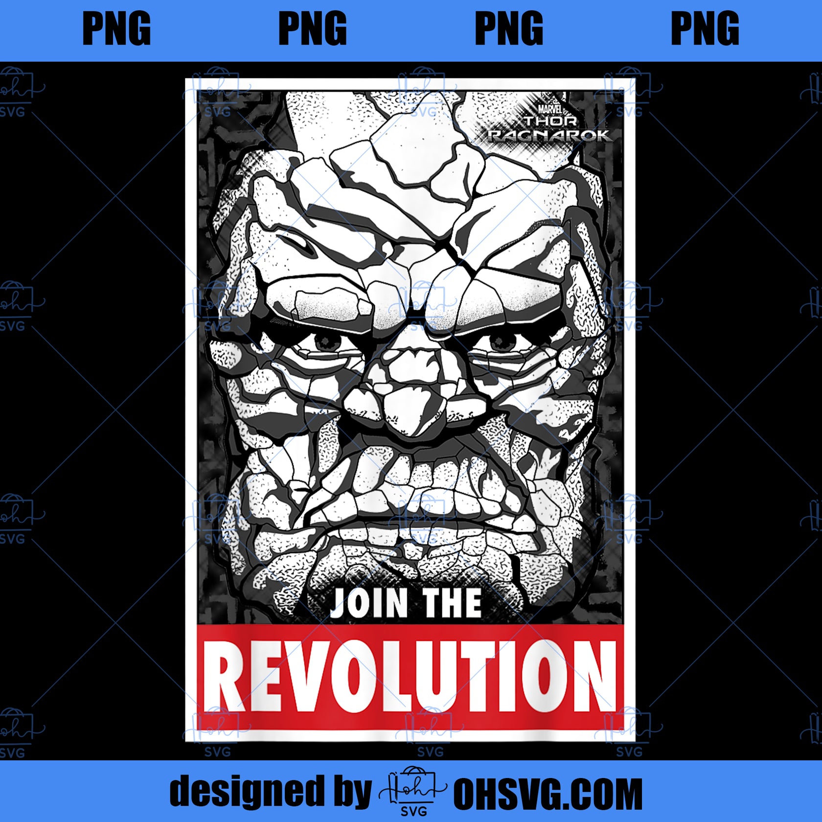 Marvel Thor Ragnarok Korg Join Revolution Propaganda PNG, Marvel PNG ...
