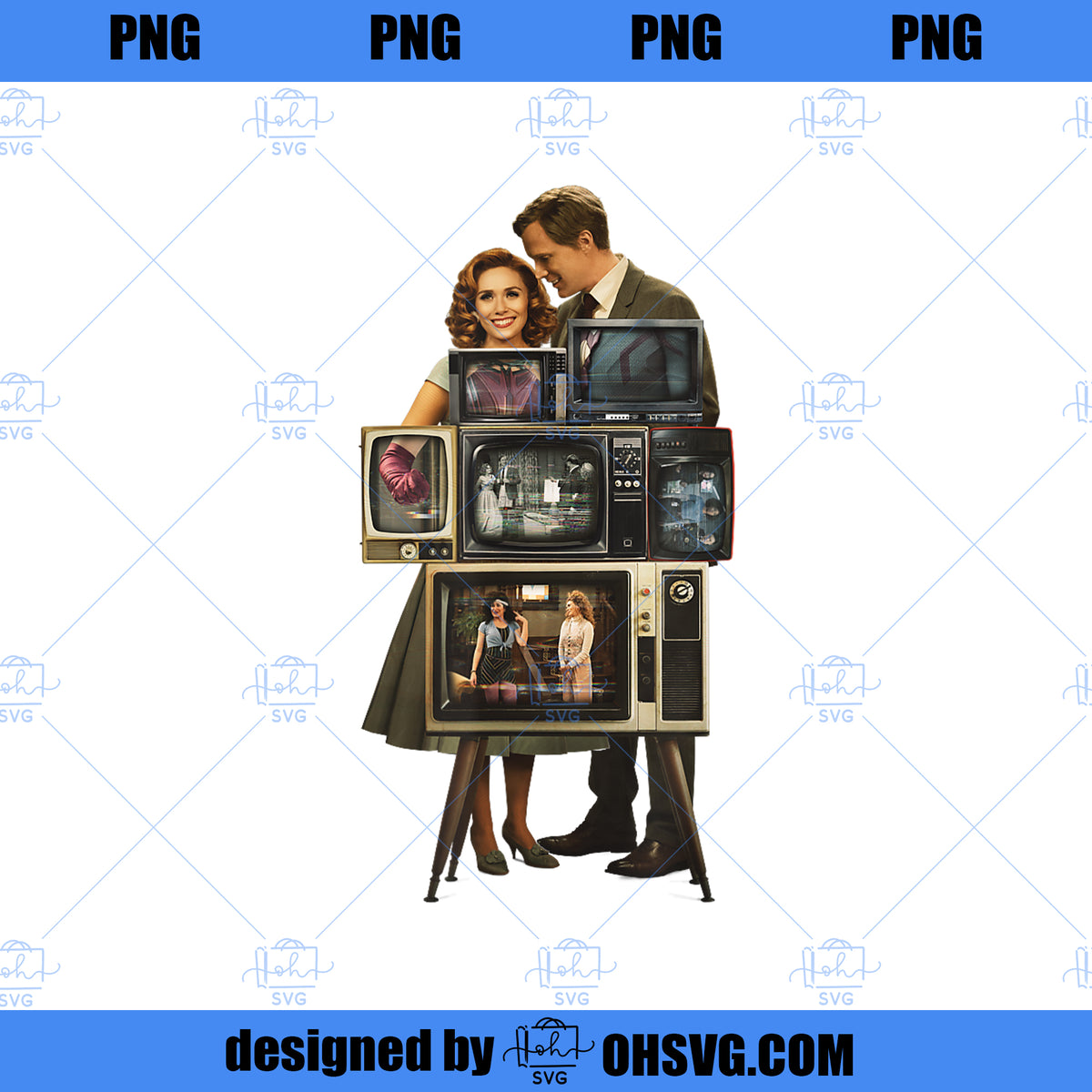 Marvel WandaVision Wanda Vision Behind the TV Screens PNG, Marvel PNG ...